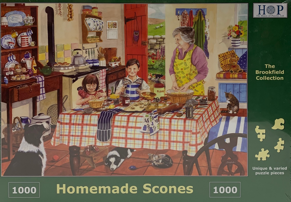 The House of Puzzles Homemade Scones 1000 piece jigsaw – Awen Teifi